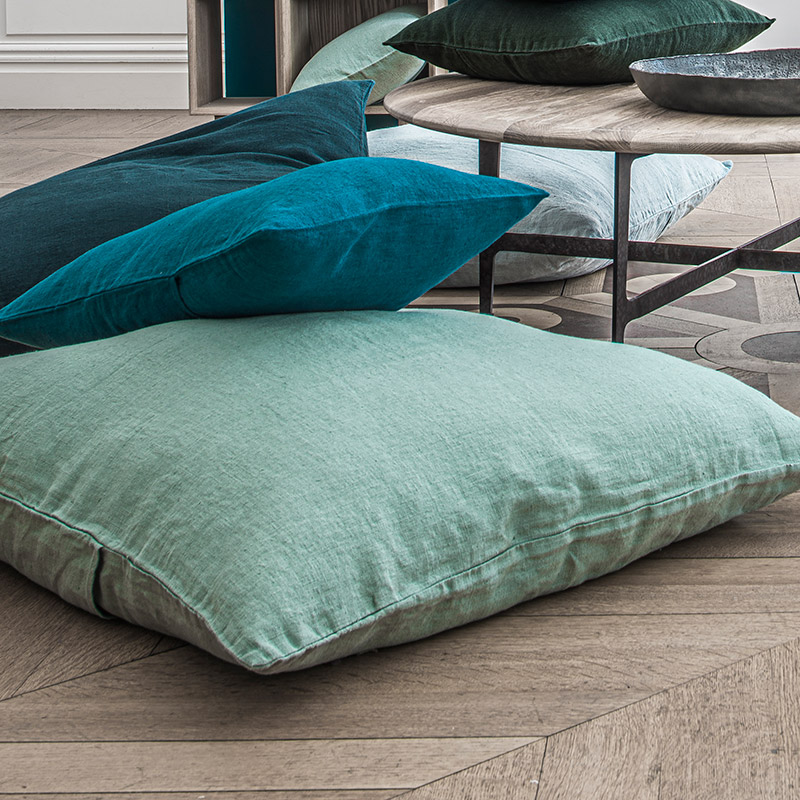 Housse de Coussin Unie & Imprimée 100% Pure Lin - Bordeaux Home